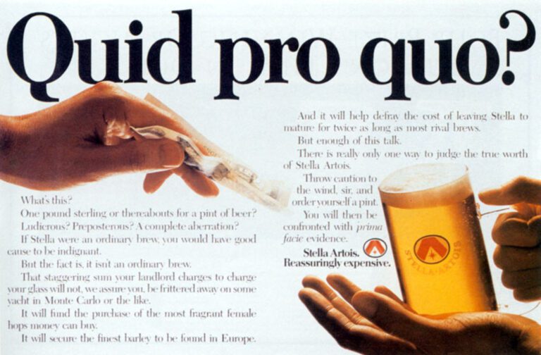 Iconic Ads: Stella Artois - Reassuringly Expensive Point of View